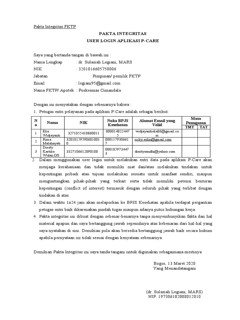 Fakta Integritas | PDF