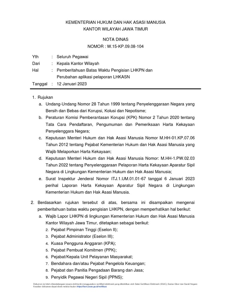 Nodin LHKPN LHKASN | PDF