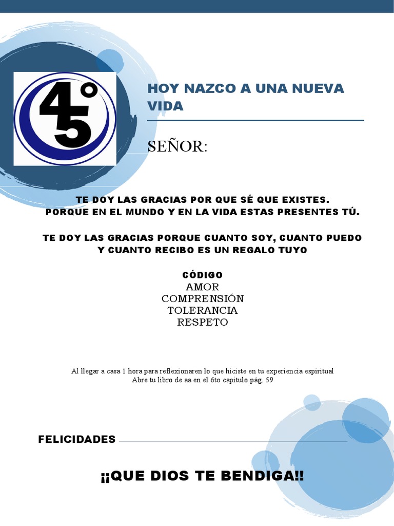 Hoy nazco a una nueva vida espiritual | PDF
