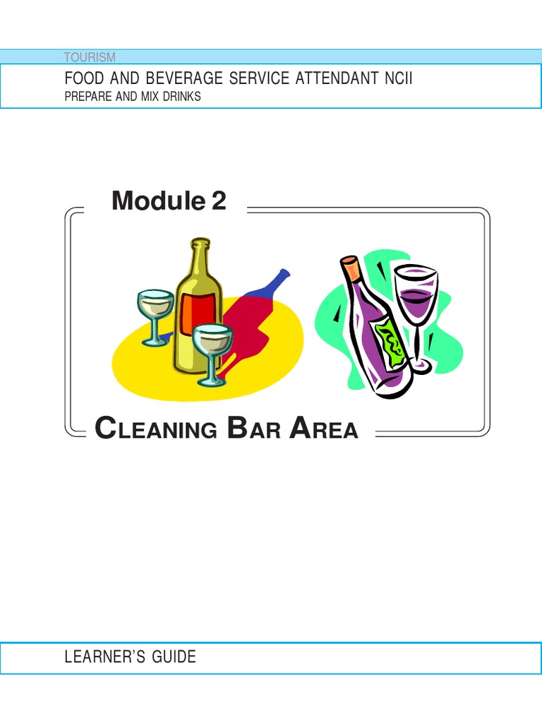 Cleaning Bar Area, Module 2 | PDF | Sink | Refrigerator