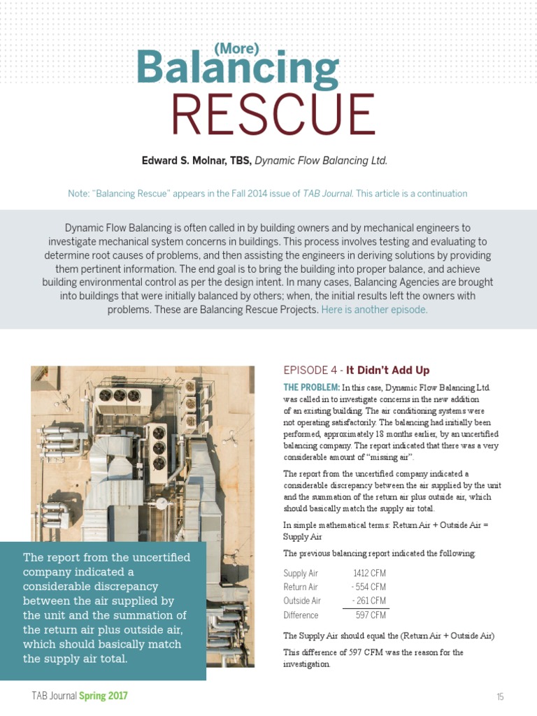 Air Balancing | PDF | Duct (Flow) | Mechanical Engineering