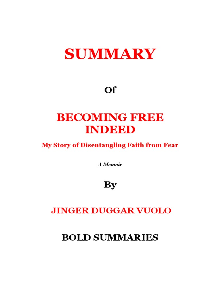 Summary of Becoming Free Indeed | PDF | Social Science
