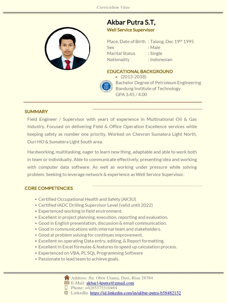 CV Akbar Putra | PDF