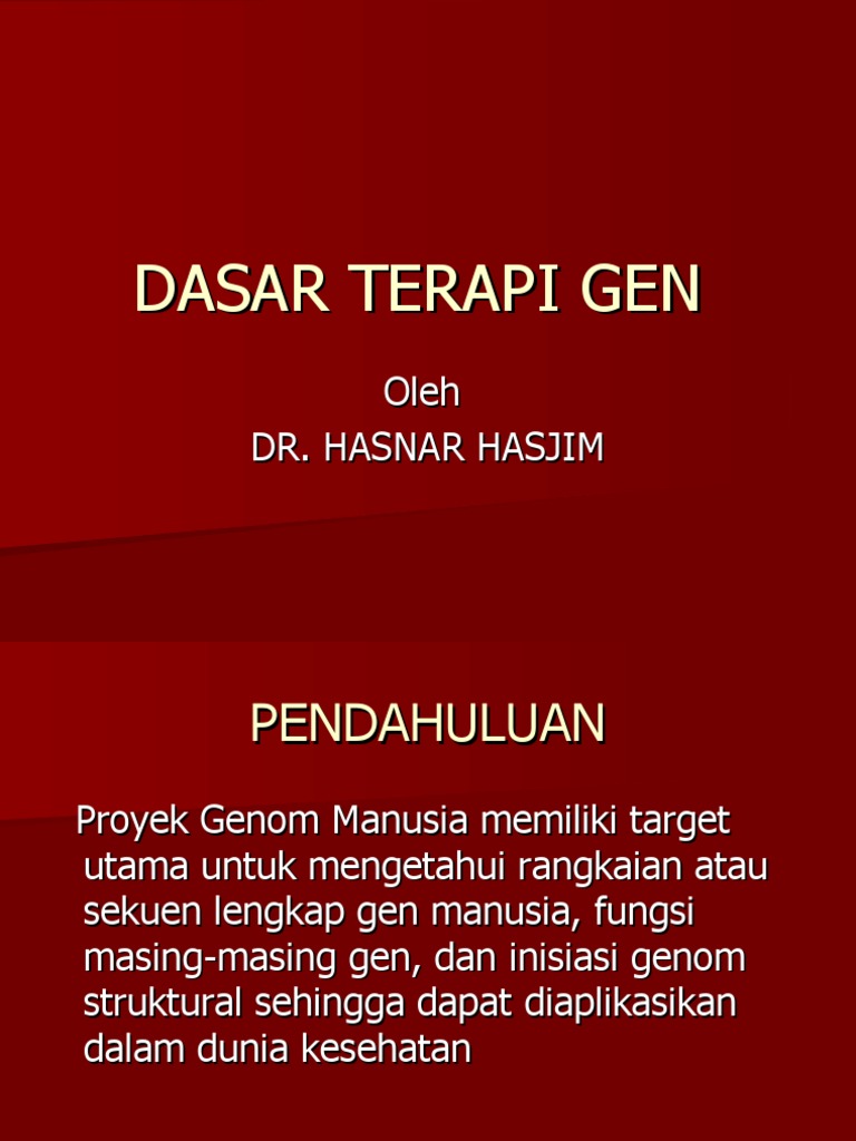 Dasar Terapi Gen | PDF