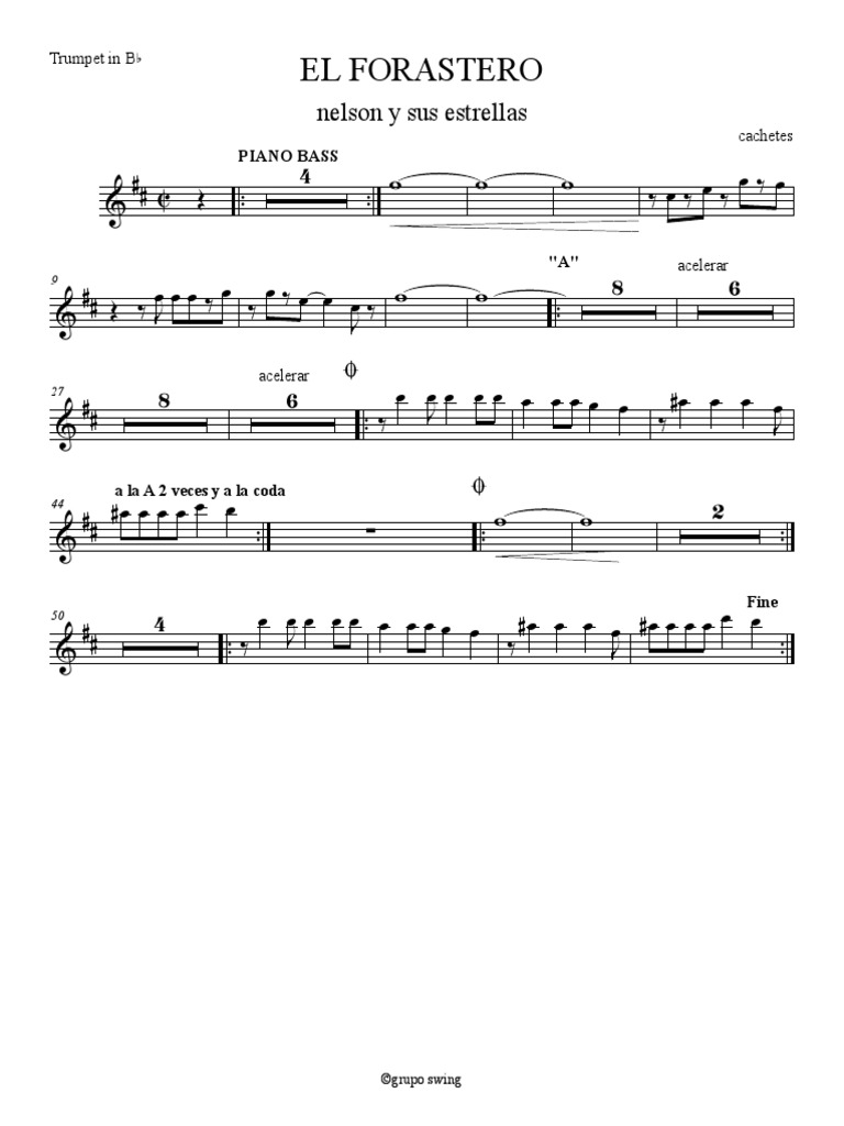EL FORASTERO - Trumpet in BB | PDF