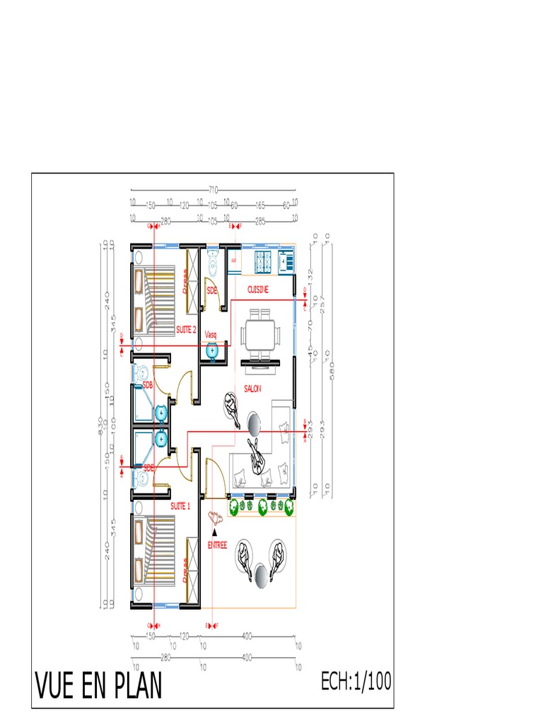 Plan Avec Cotation | PDF