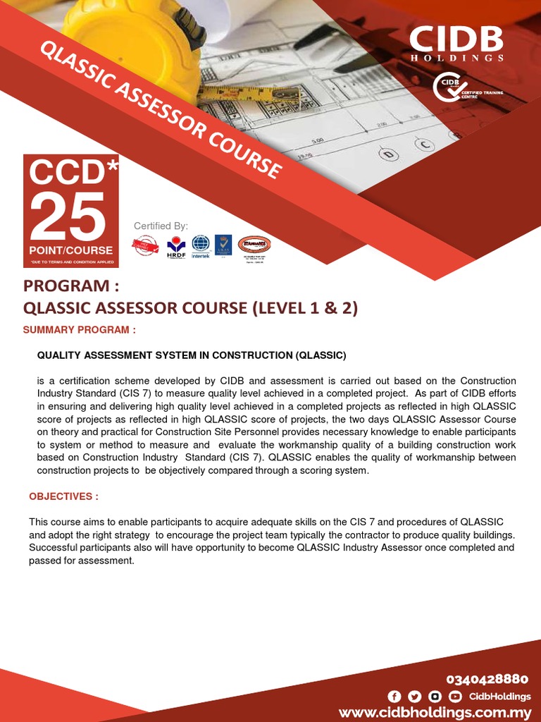 Course Outline 1618279955qlassic Assessor 2021 Pdf Educational