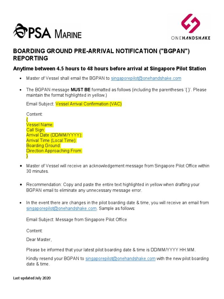 Reporting Procedure For Ship Master | PDF