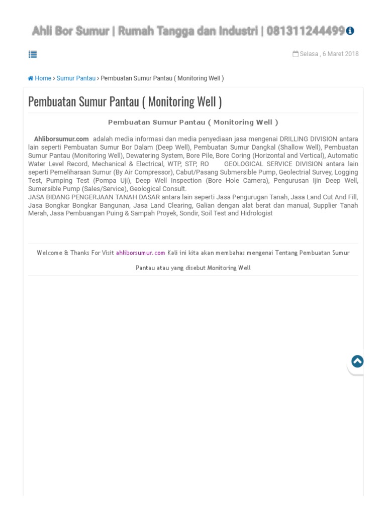 Sumur Pantau | PDF