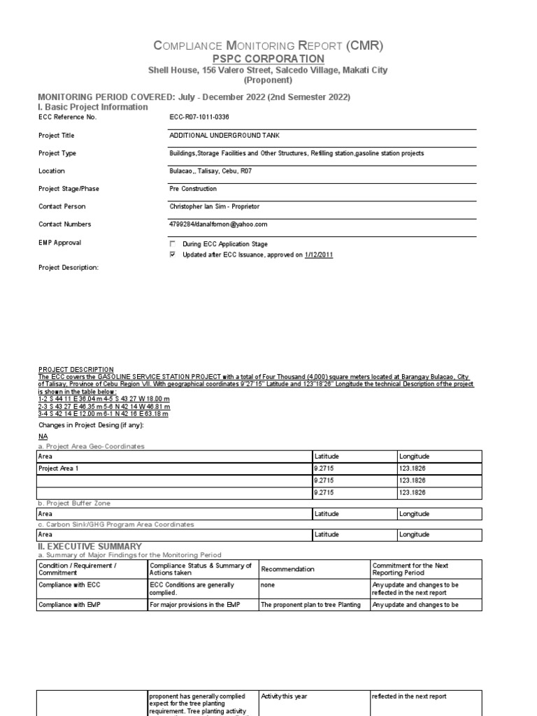 CMR Guide | PDF | Water Quality | Air Pollution