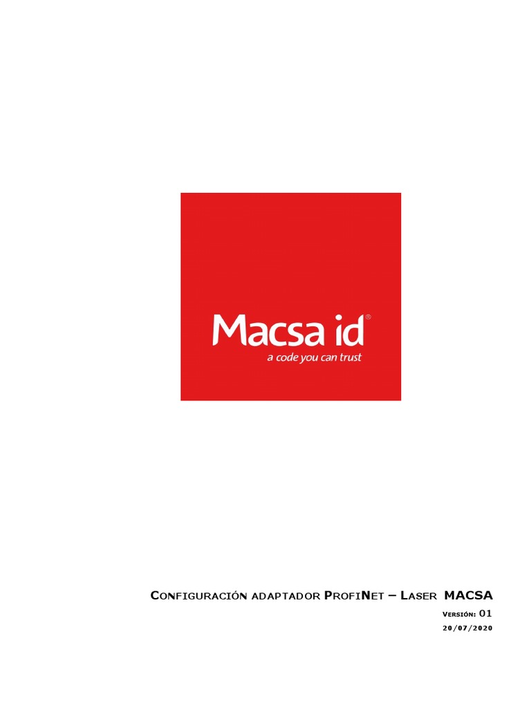 Configuración Profinet para Laser Macsa | PDF | Poco | Byte