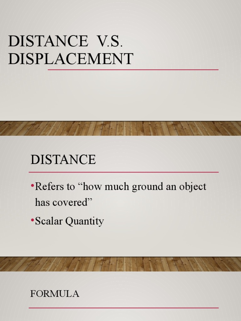 DISTANCE VS DISPLACEMENT Soft | PDF | Home & Garden