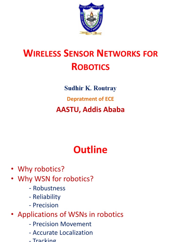 Lecture 3 - WSN For Robotics | PDF | Robotics | Wireless Sensor Network