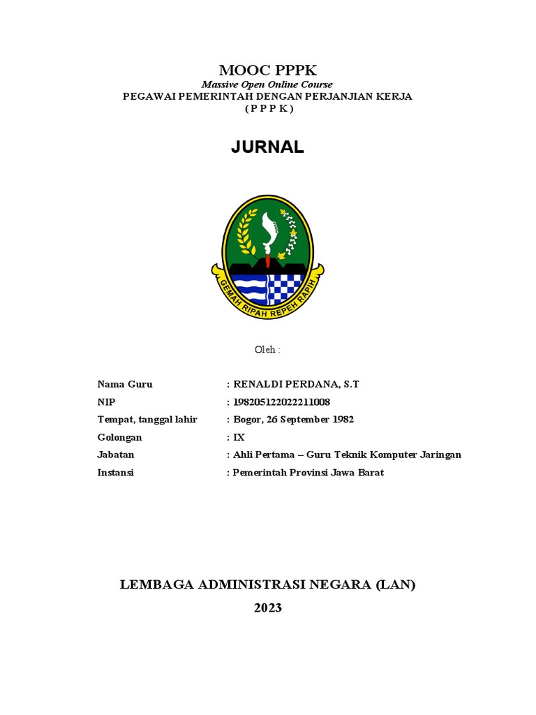 COVER JURNAL Mooc PPPK | PDF