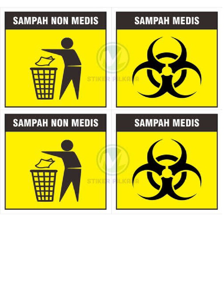 Stiker Sampah Medis Non Medis | PDF