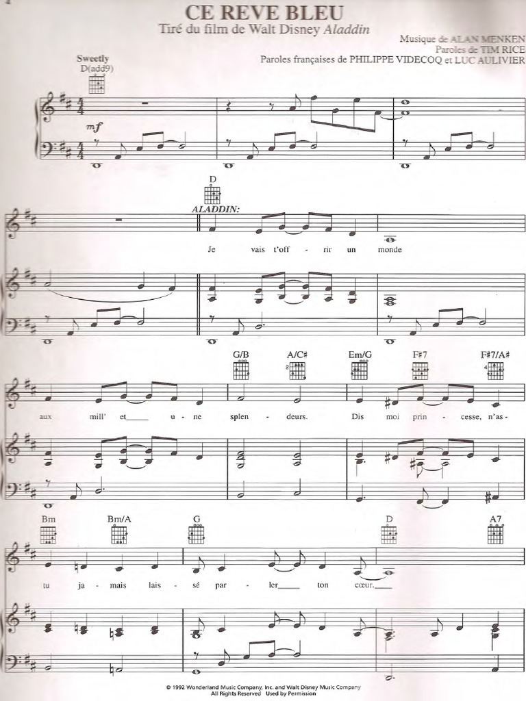 Aladdin Ce Reve Bleu | PDF