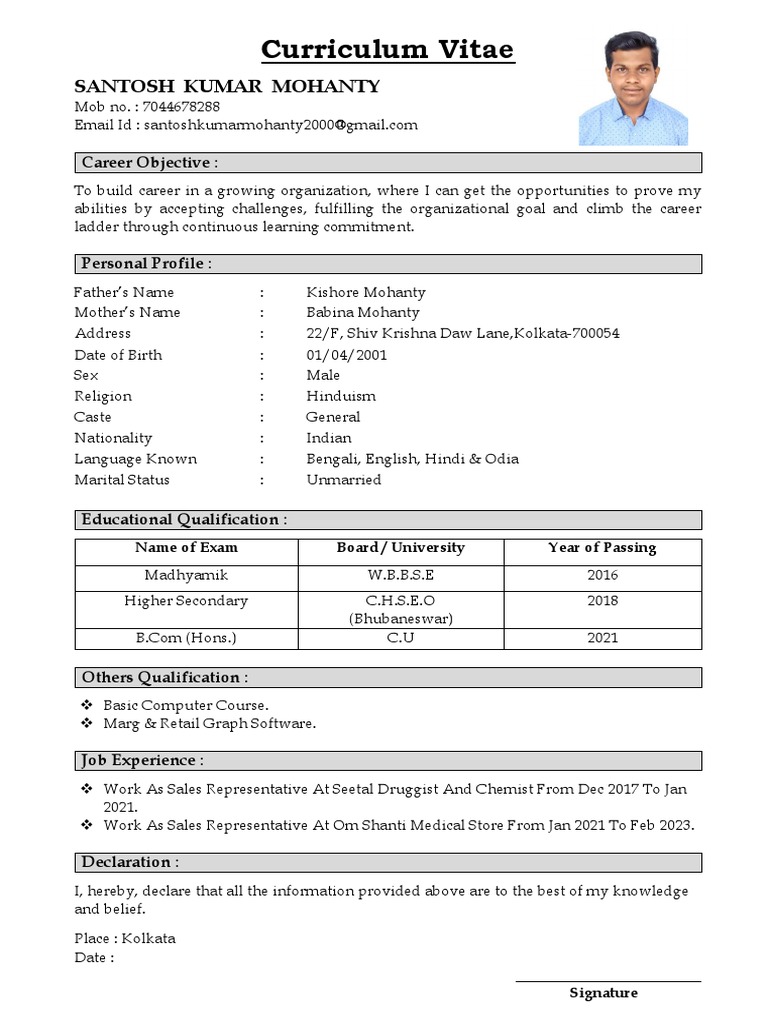 Santosh Kumar Mohanty | PDF | Career & Growth