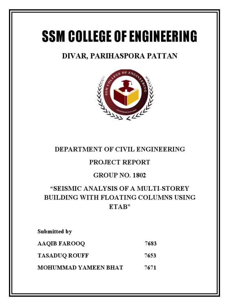 SSM College of Engineerin1 | PDF | Deep Foundation | Bending