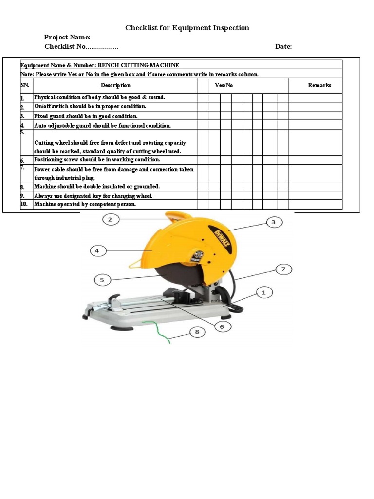 Bench Cutting Machine | PDF