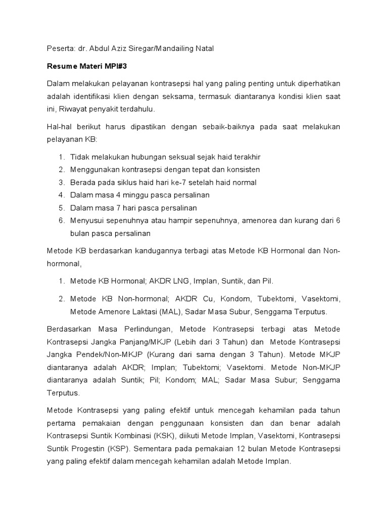 Resume Materi MPI 3 | PDF