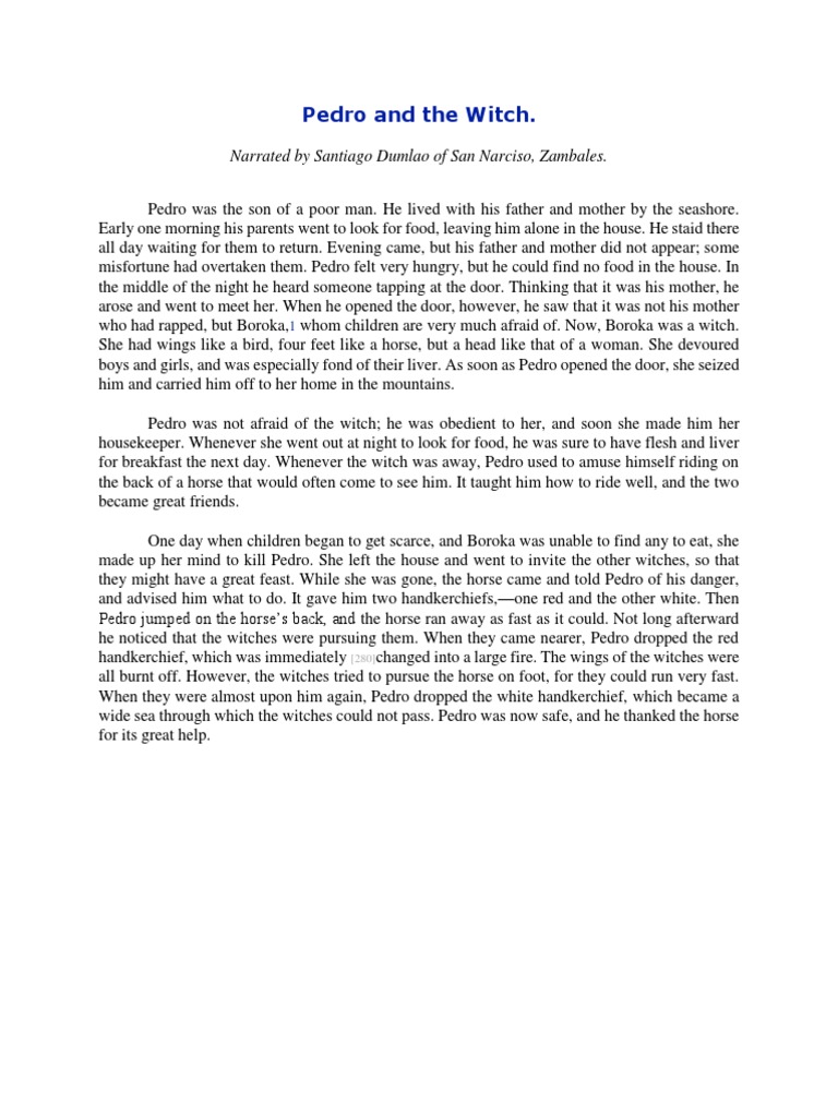 Pedro and The Witch | PDF