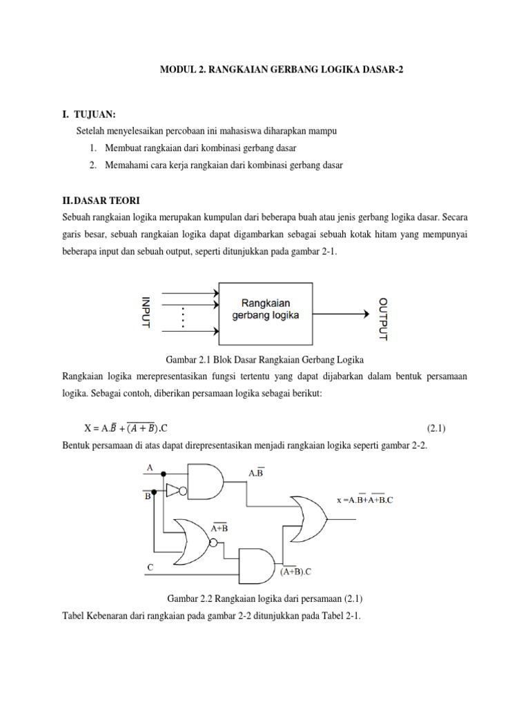 Rangkaian Gerbang Logika Dasar | PDF
