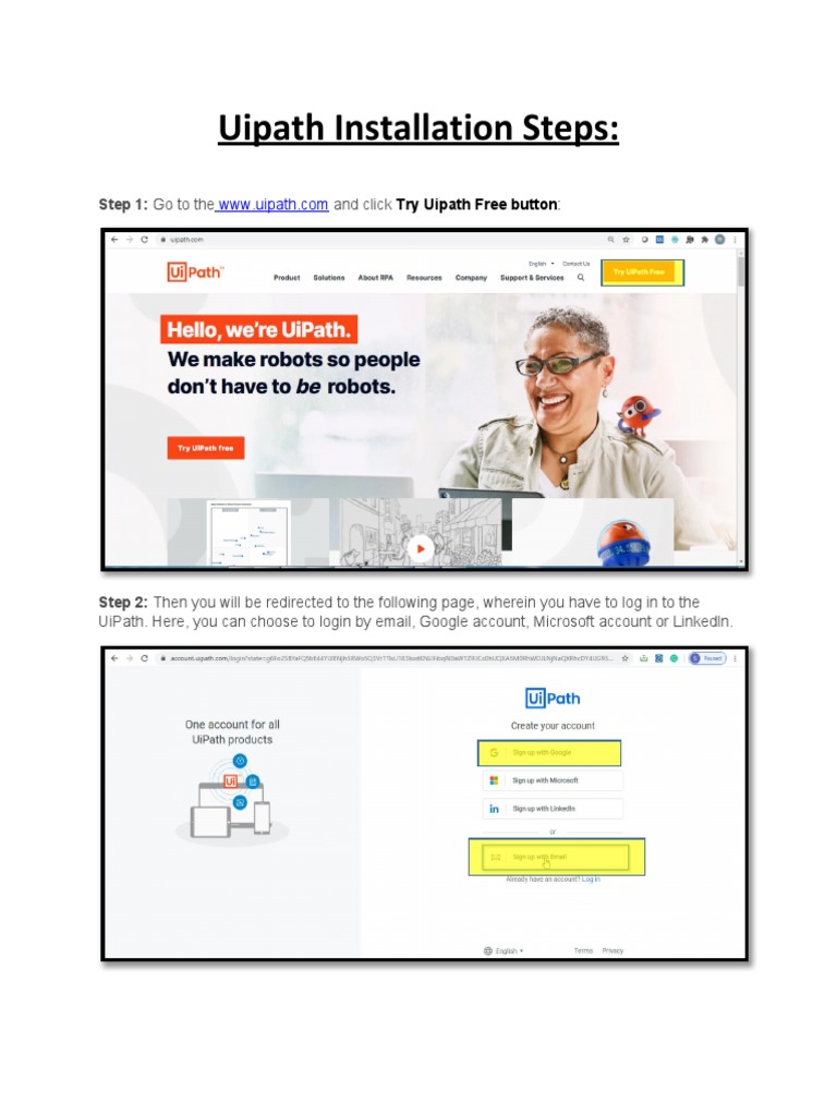 Uipath Installation Steps | PDF | Business | Technology & Engineering