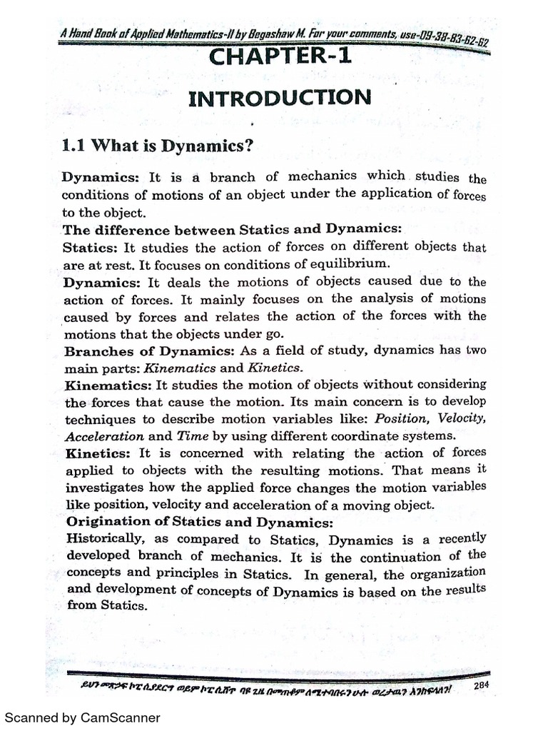 Begashaw Dynamics | PDF