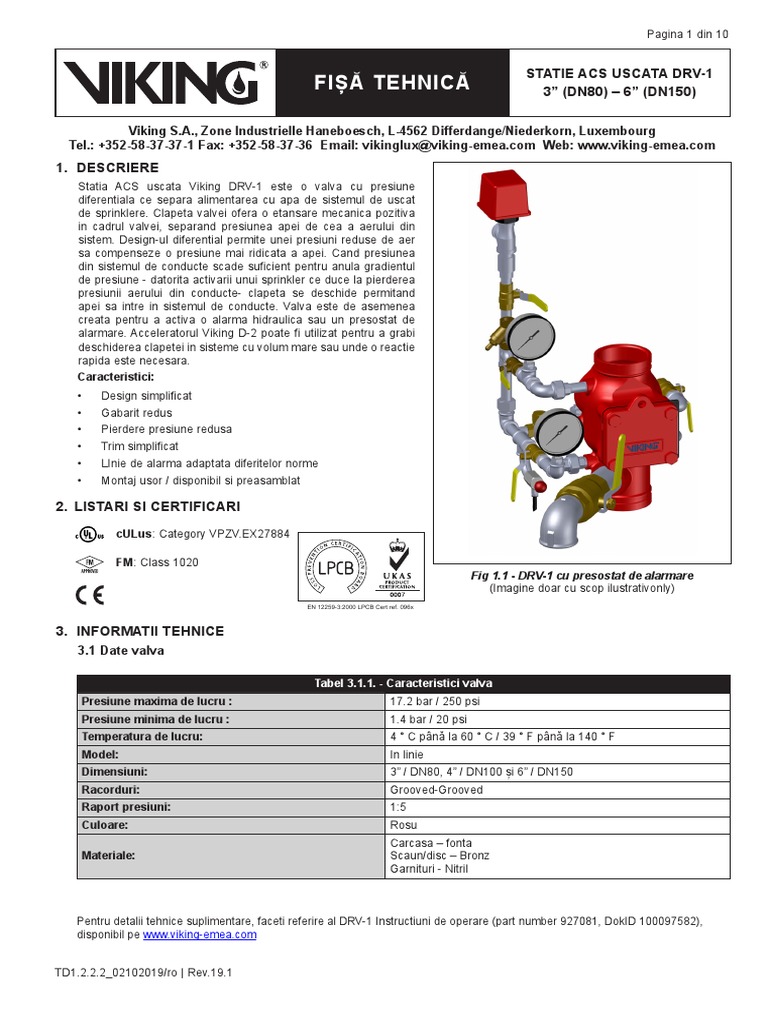 DRV-1 DryAlarmValve | PDF