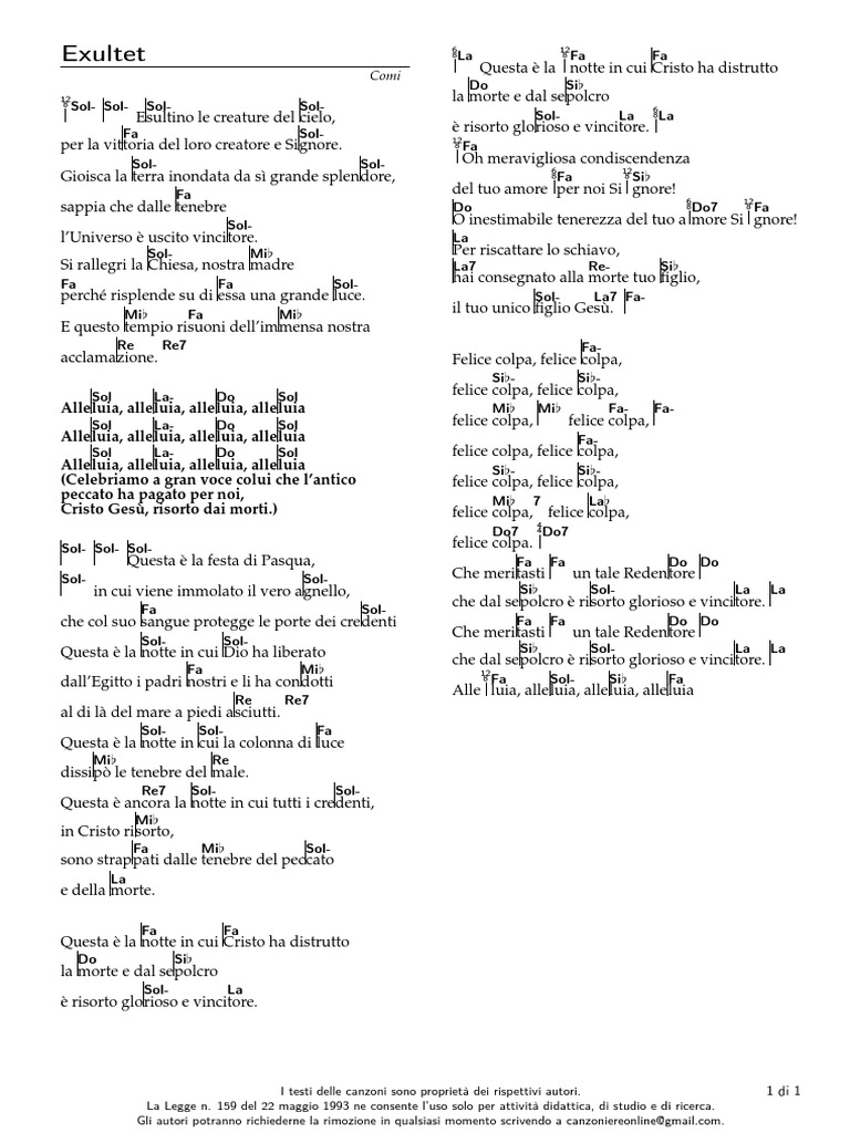 Exultet Testo Italiano | PDF