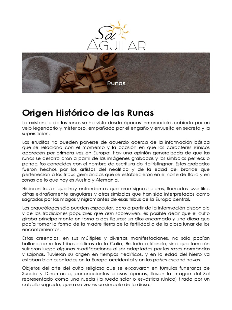 Origen y simbolismo de las runas | PDF | Runas | Odin