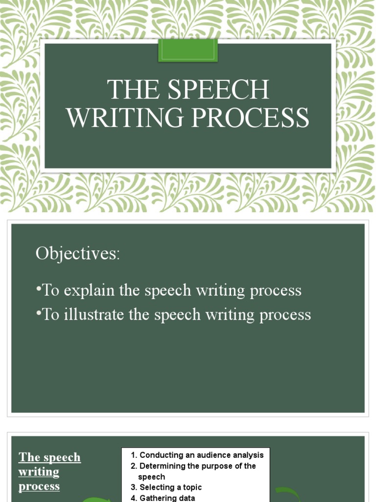 Speech Writing Process Explained | PDF | Target Audience | Investment ...