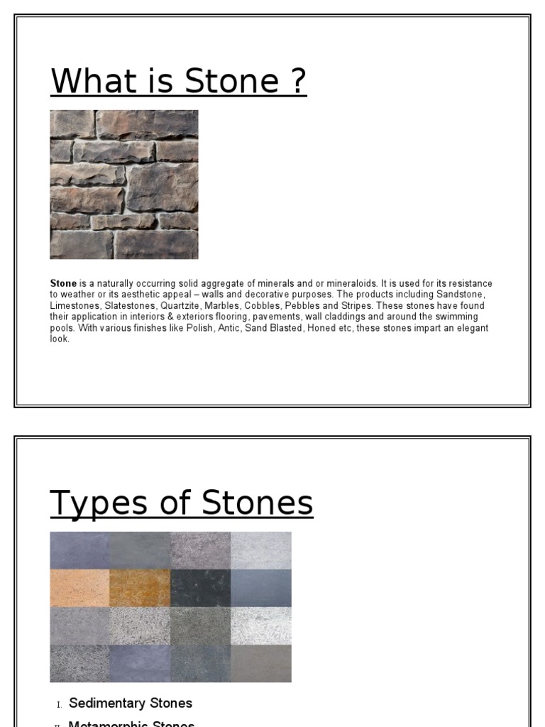 Stones | PDF | Sandstone | Rock (Geology)