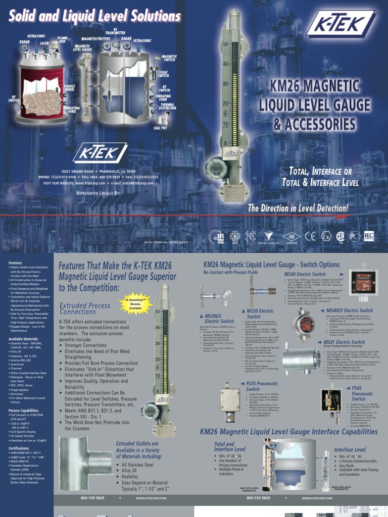 K Tex KM 26 | PDF | Switch | Pipe (Fluid Conveyance)