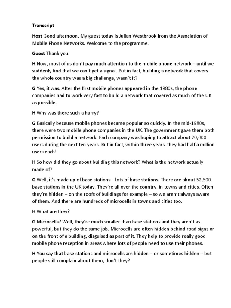 8C Workbook Listening | PDF