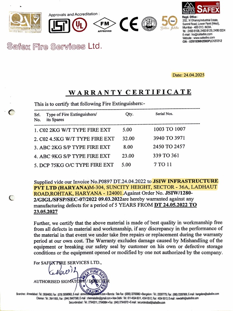 Safex Certificates | PDF