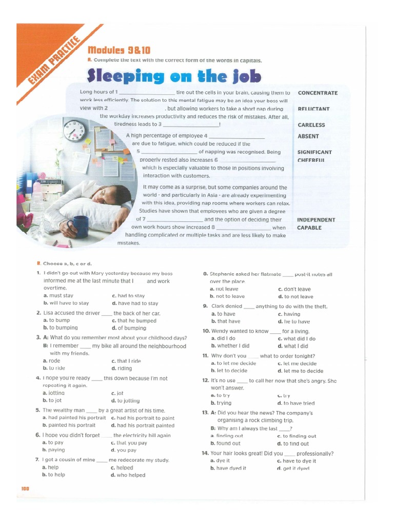 Exam Practice M9 - 10 | PDF