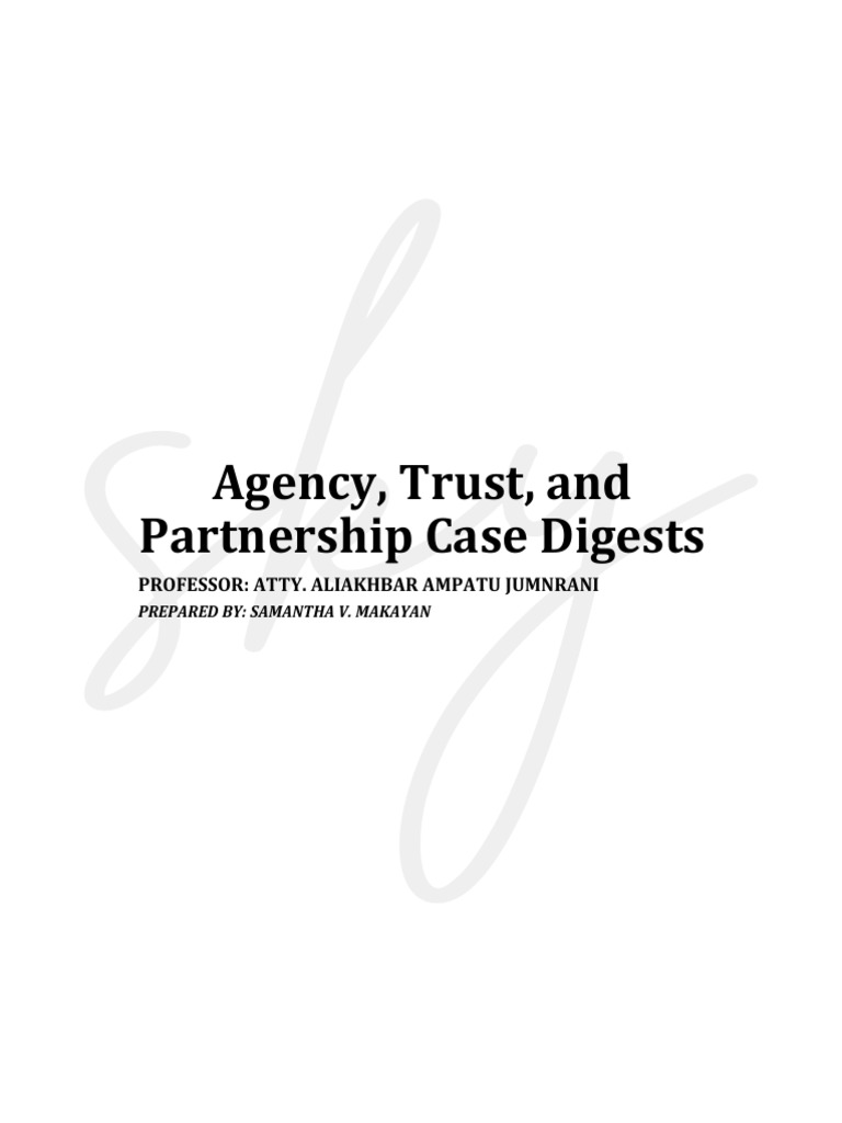 ATP Case Digests (Sky Notes) | PDF | Partnership | Complaint