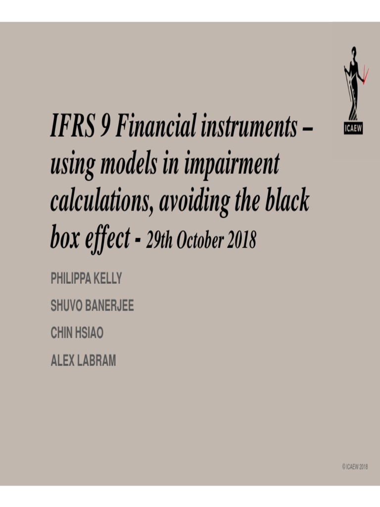 Ifrs 9 Financial Instruments Using Models in Impairment - Ashx | PDF | Money | Economies