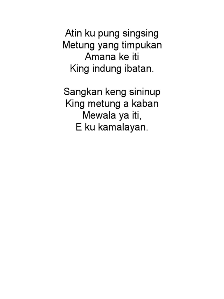 Atin Cu Pung Singsing | PDF