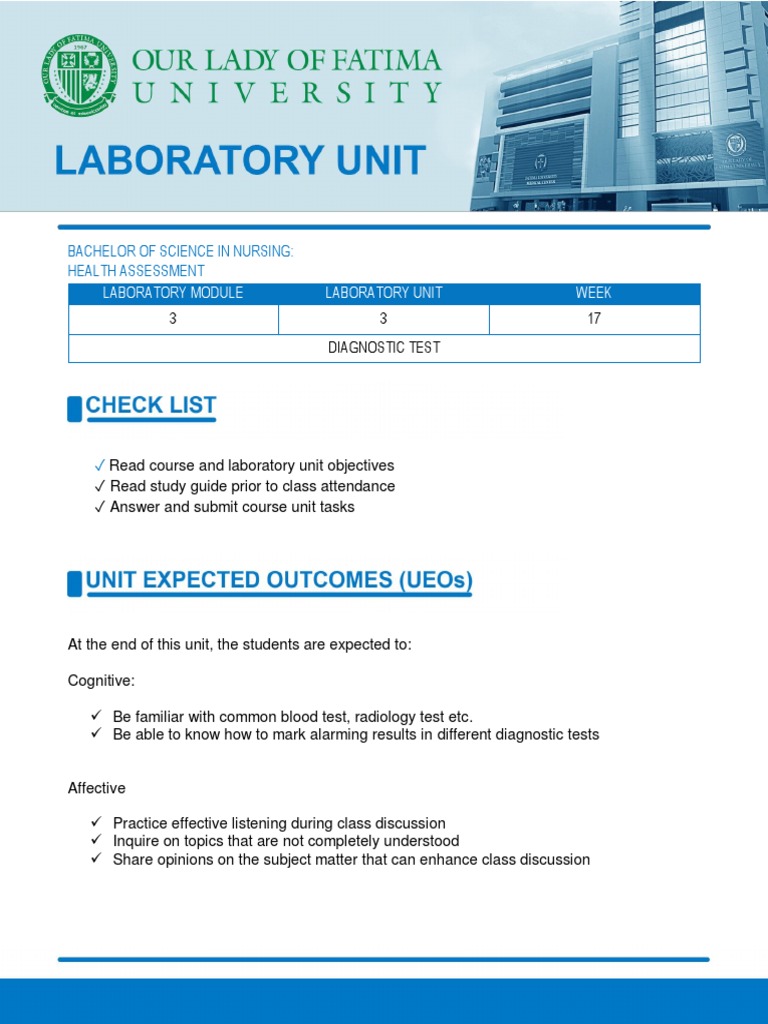 HA Lab Week 17 - Diagnostic Tests 1 | PDF | Positron Emission ...