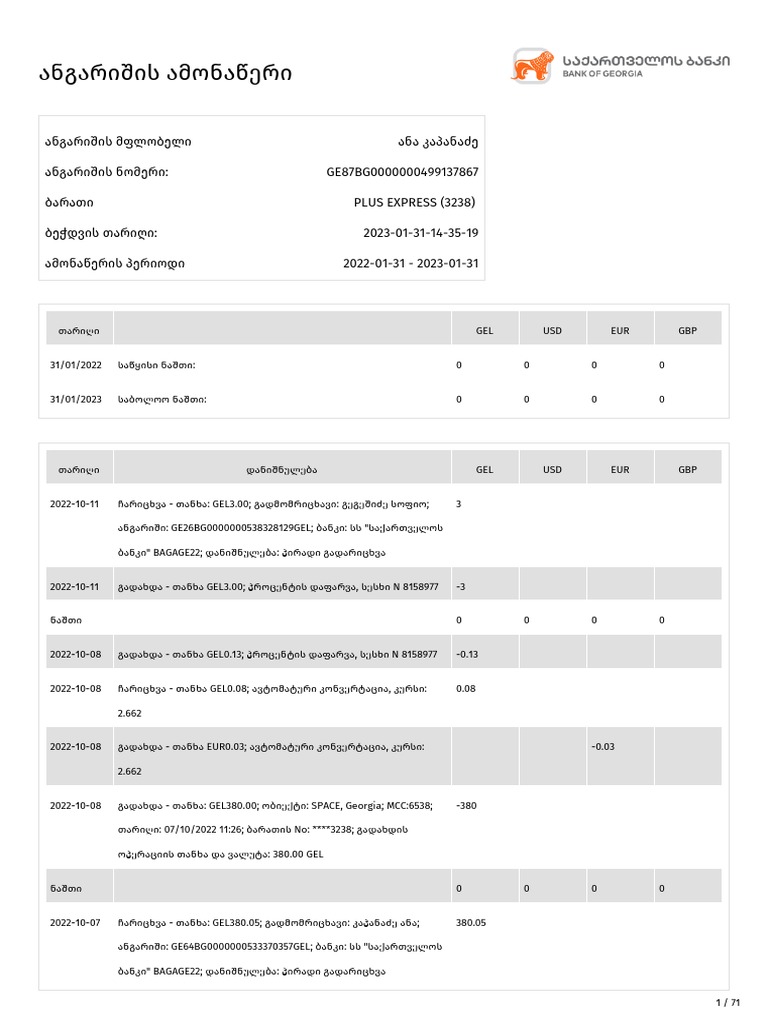 Account Statement | PDF