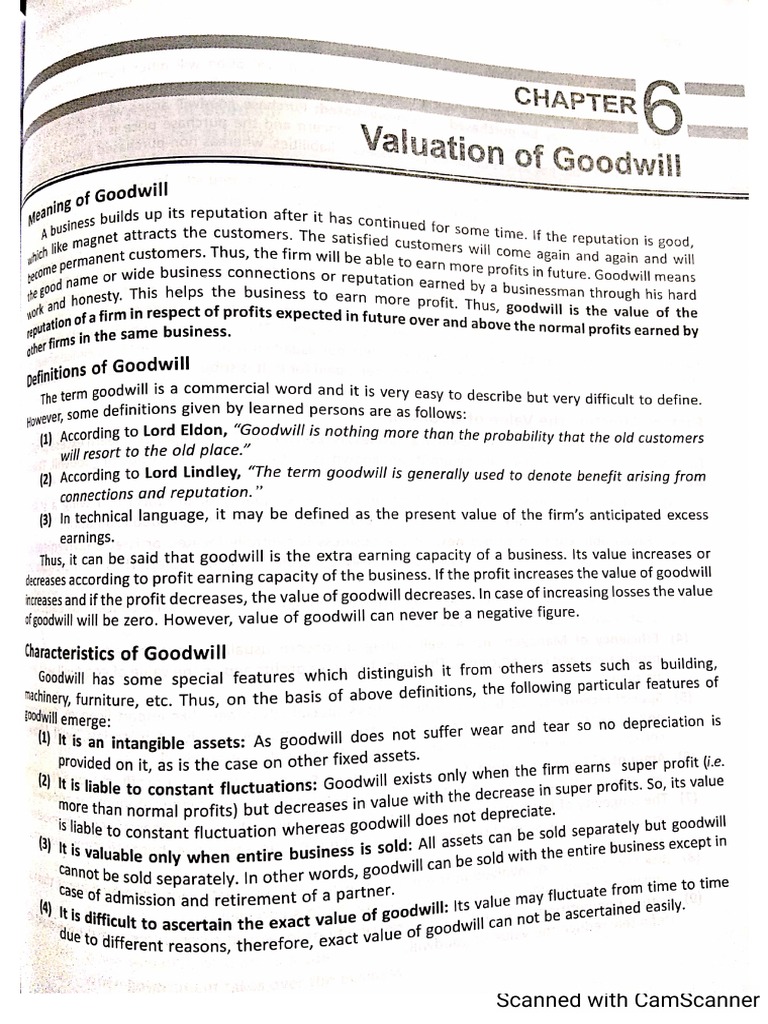 Goodwill Valuation - 1 | PDF