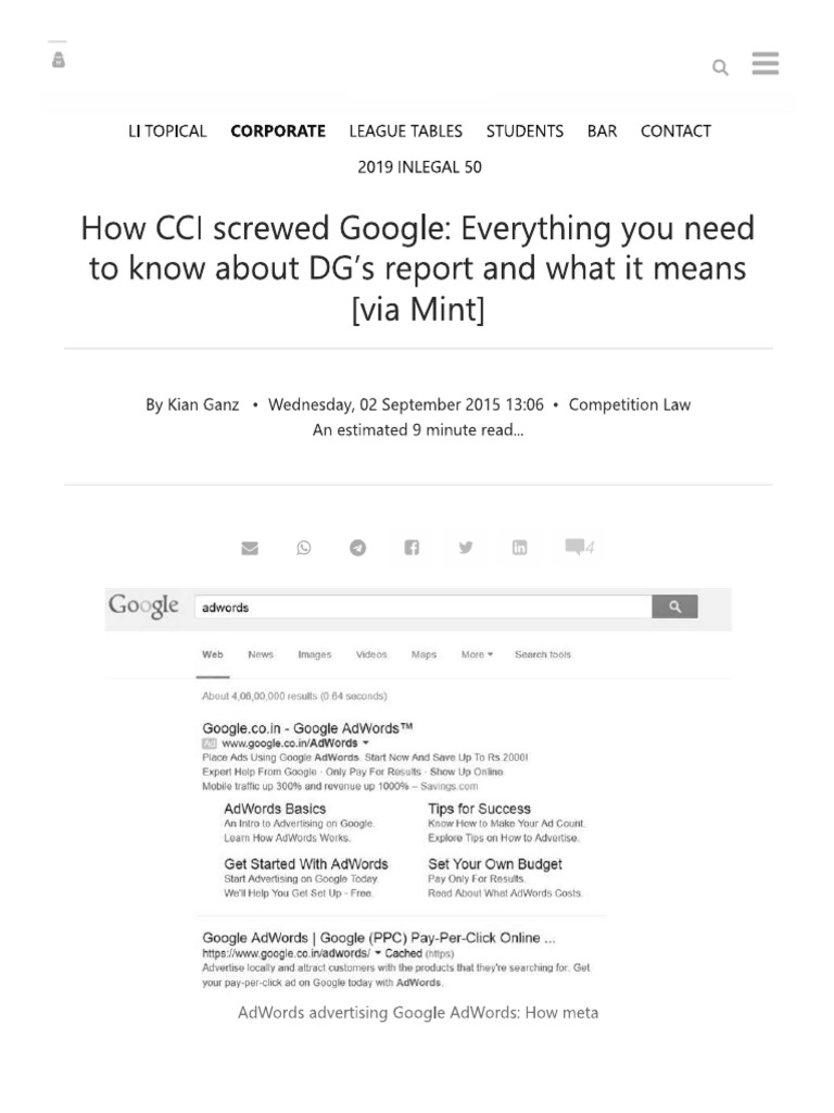 CCI and Google | PDF