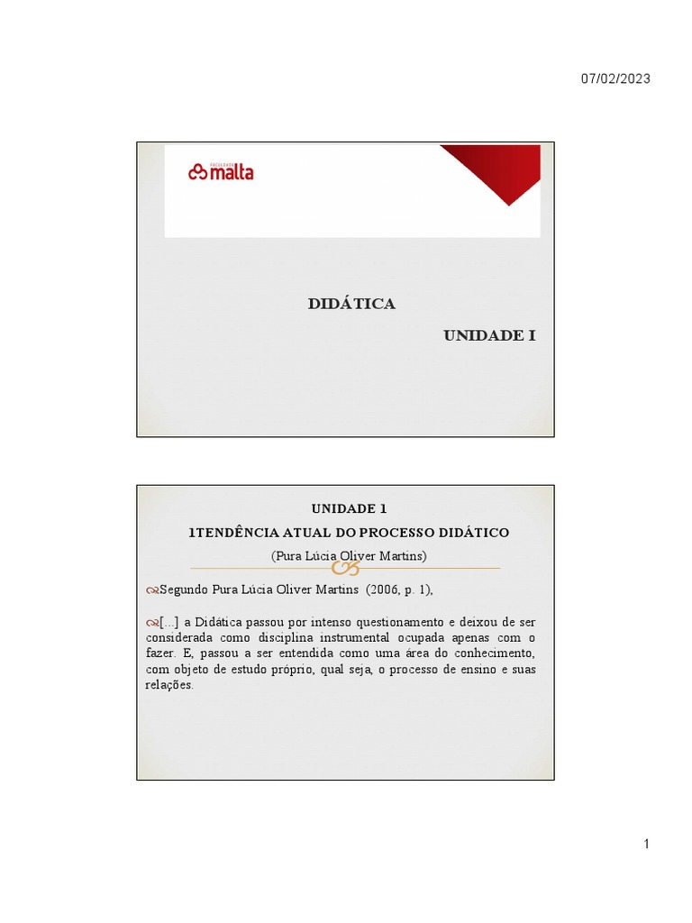 Slides Aula | PDF | Aprendizado | Pedagogia