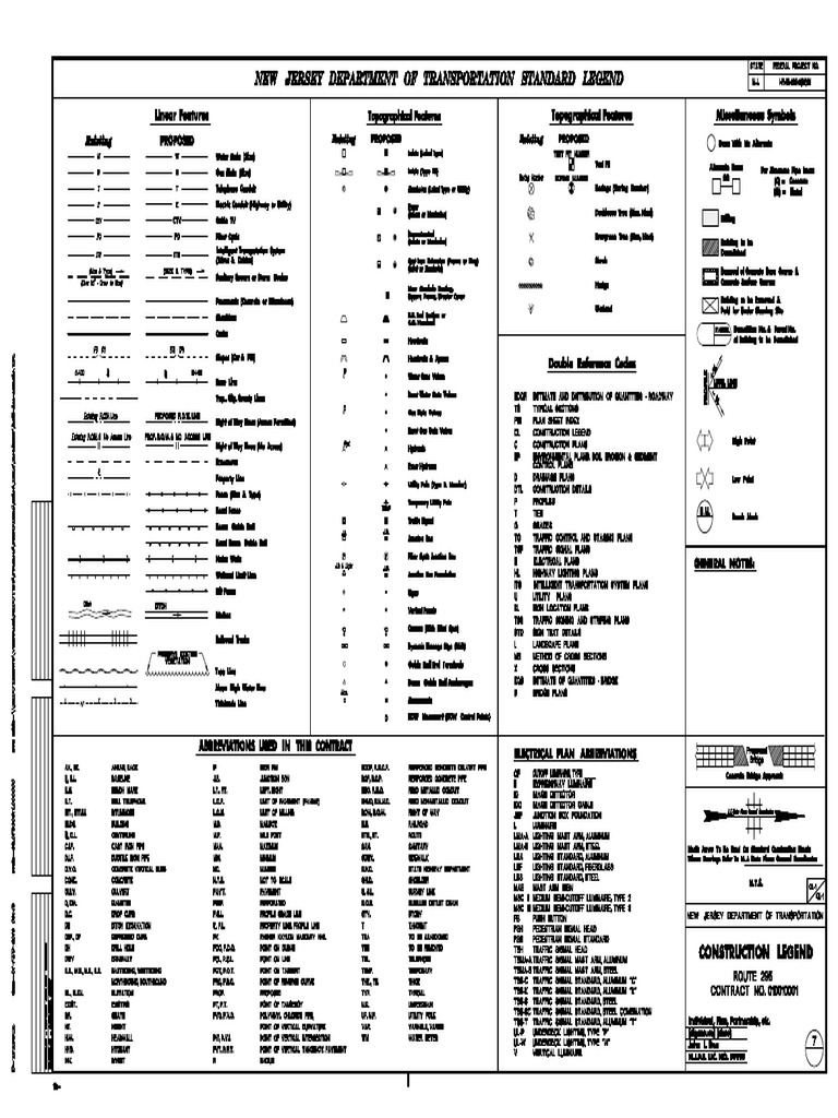 SP 07 Construction Legend | PDF | Polyvinyl Chloride | Civil Engineering