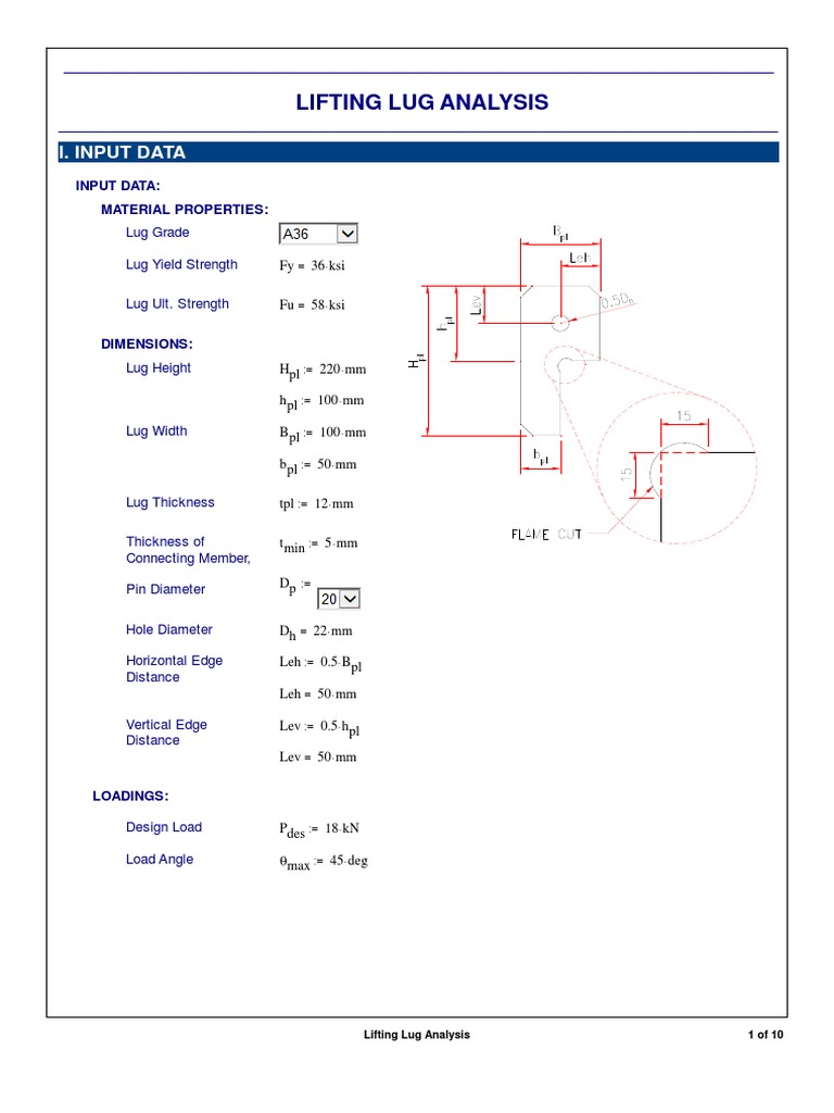 Design of Lifting Lug - Part1 | PDF