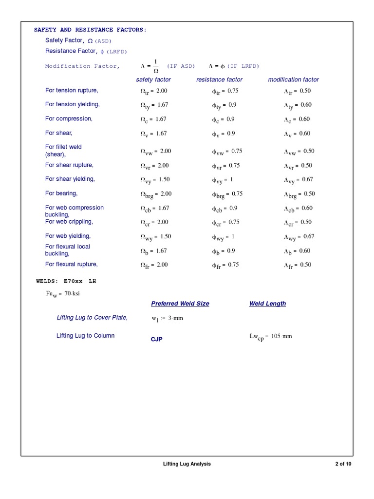 Design of Lifting Lug - Part2 | PDF