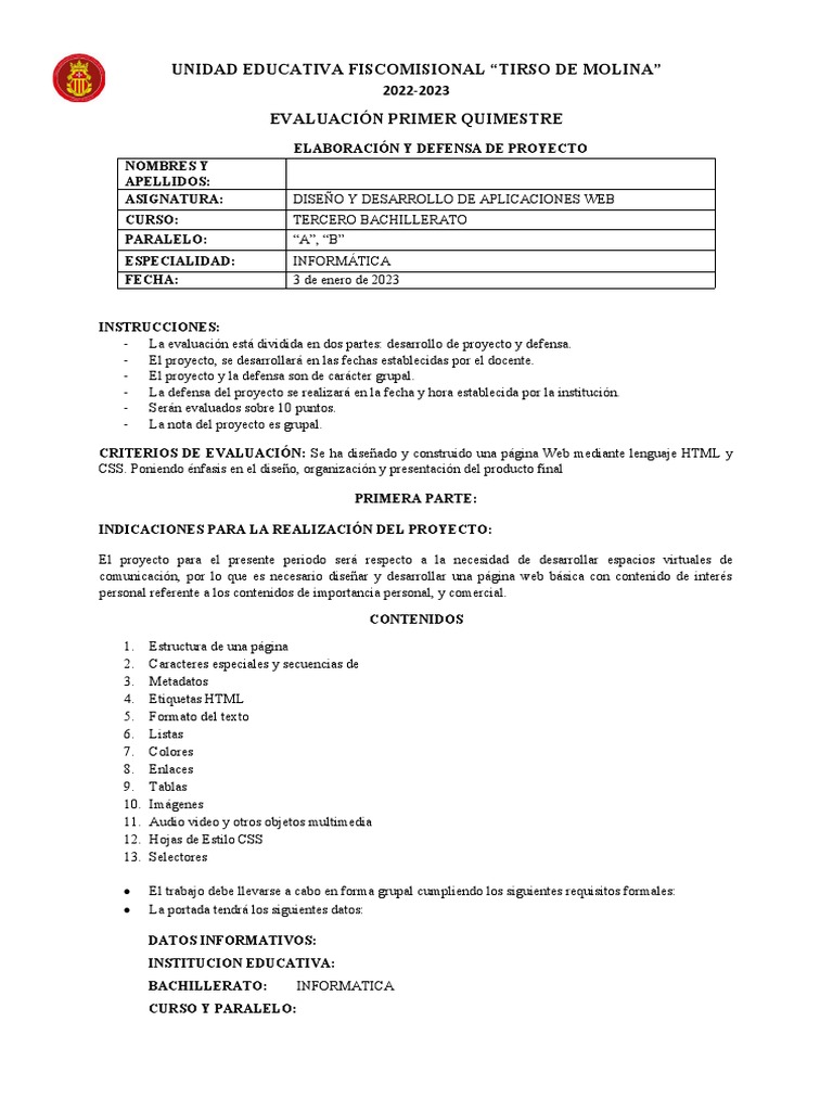 Ejercicio de Reflexión Dweb3 - 1er Quim. Javier Perez | PDF | Red ...