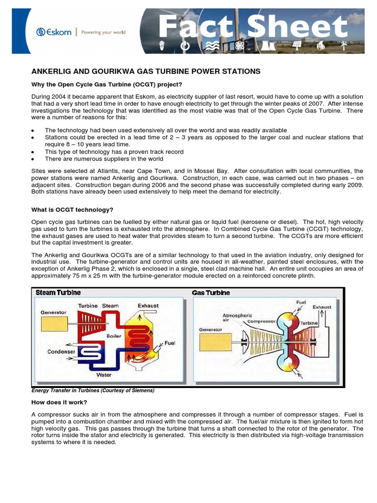 Eskom OCGT | PDF | Gas Turbine | Power Station